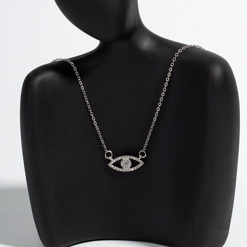 Rhinestone Evil Eye Necklace – The Attic